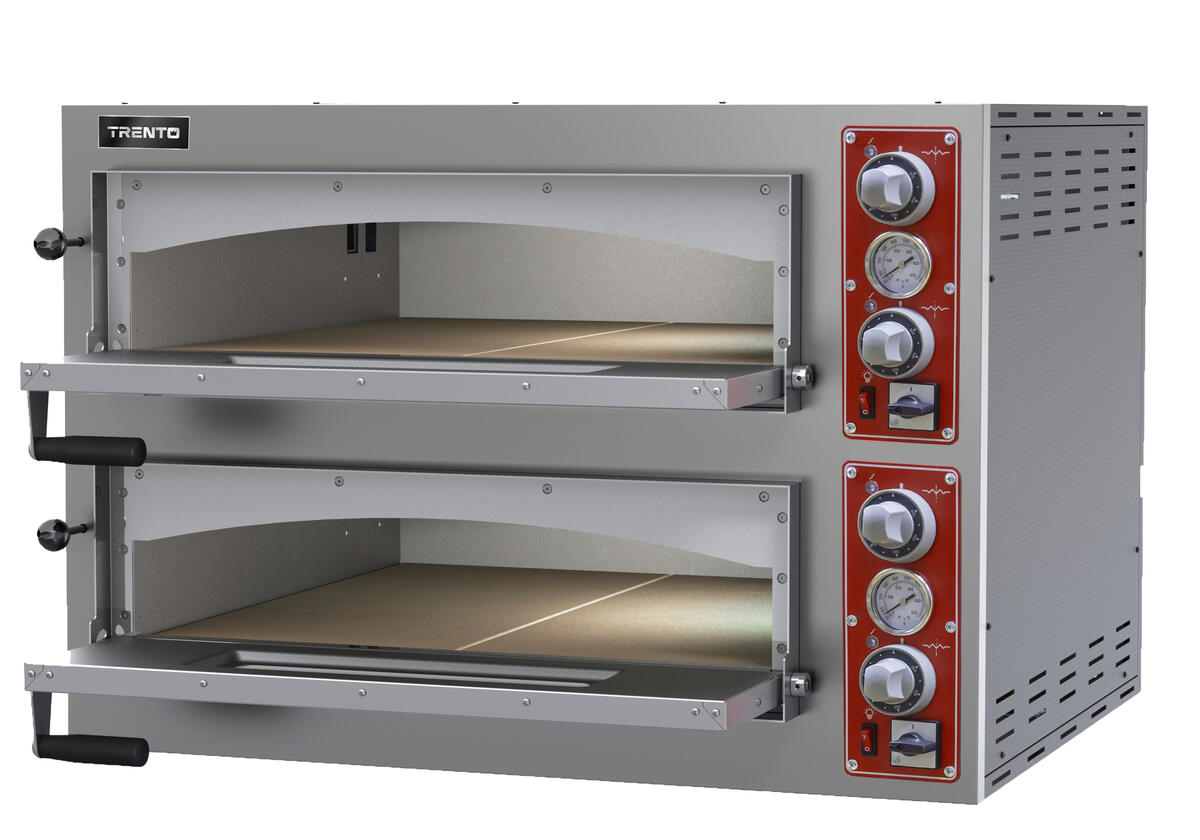 Trento Entry Max Series 39″ Double Chamber Pizza Oven with 27.6″ Chamb ...