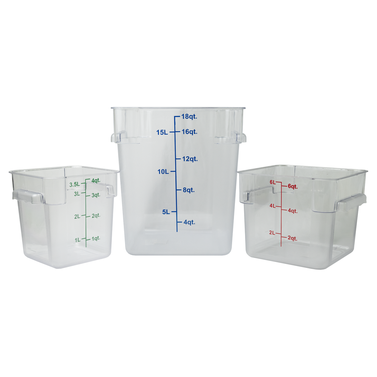 American Chef FSC-2C - Square Storage Container, Clear Polycarbonate ...
