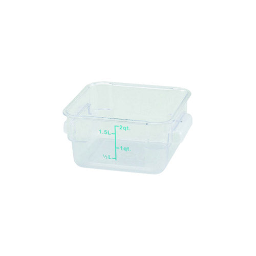 Winco PCSC-2C 2 Quart Polycarbonate Clear Square Food Container ...