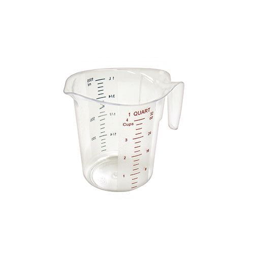 Winco PMCP-100 1 Qt Pint Polycarbonate Measuring Cup With Color Gradua ...