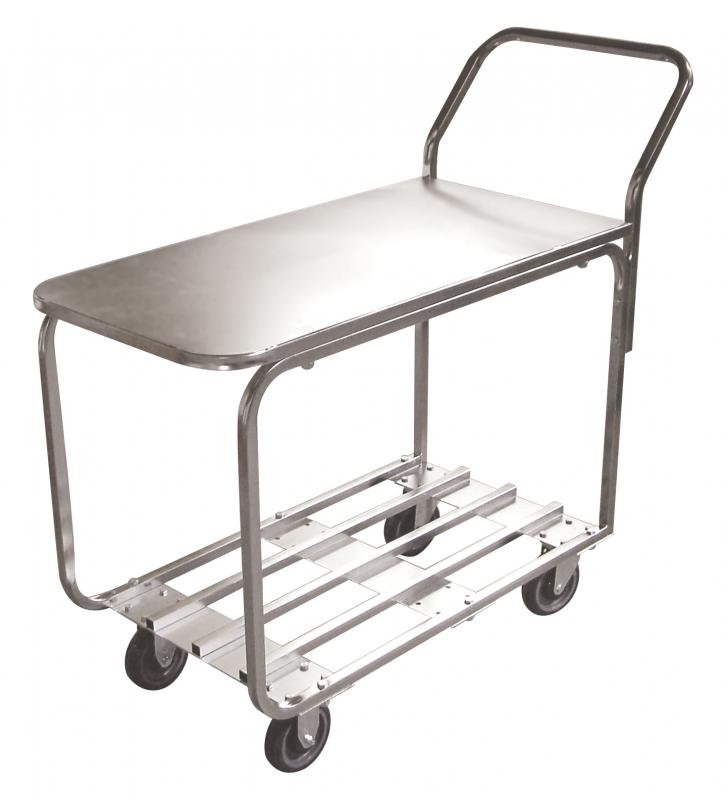 Omcan 36″ x 18″ All-Stainless Steel Heavy Duty Stock Cart with Solid T ...